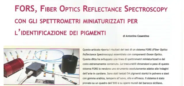 Fors, Fiber Optics Reflectance Spectroscopy (for Italian readers ...